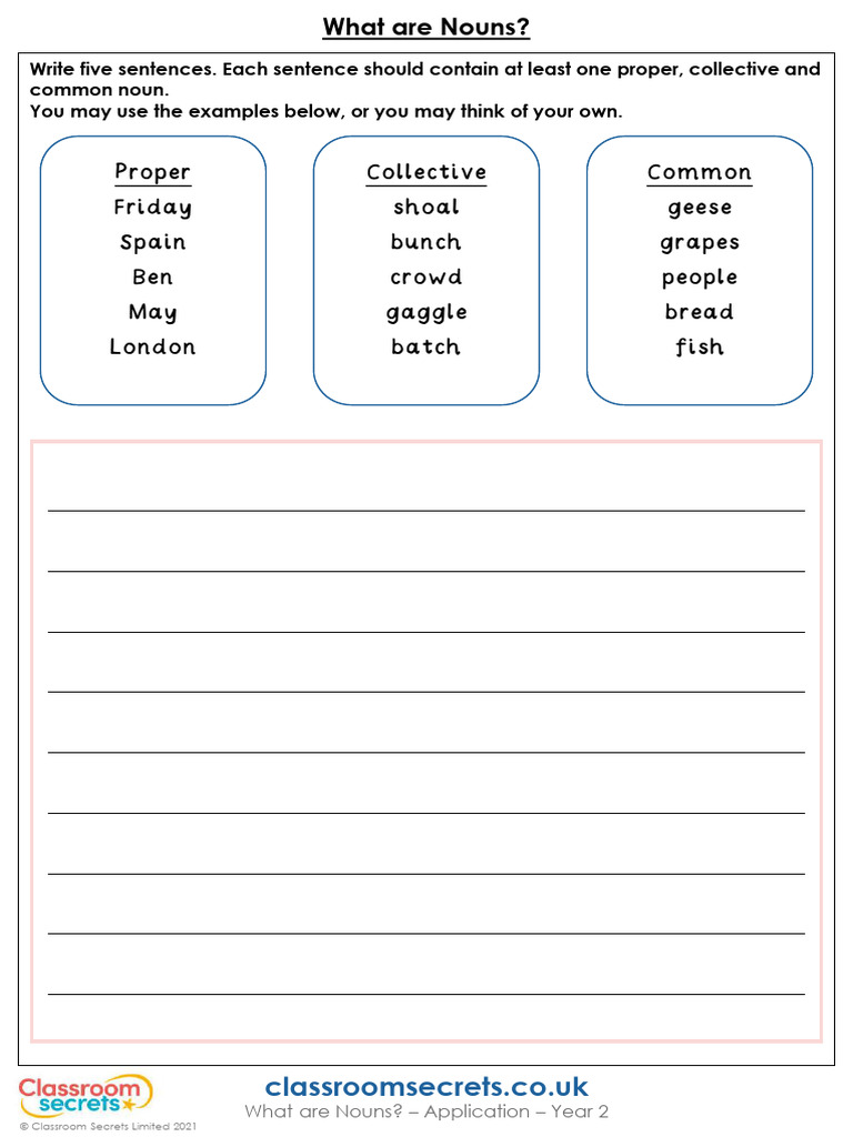GPS Year 2 Autumn Block 3 Step 1 What Are Nouns Application | PDF