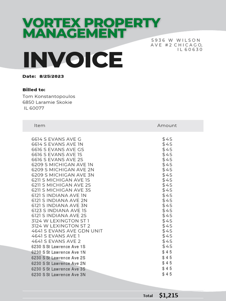 Vortex Property Management 2023 | PDF