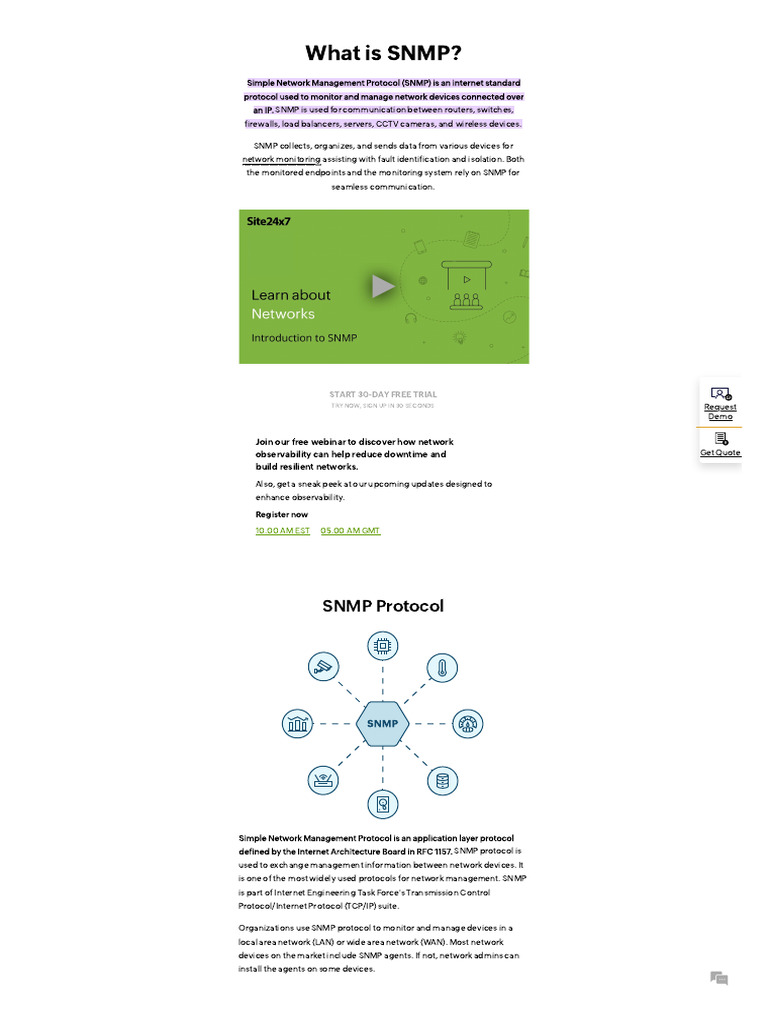 What Is Snmp Snmp Ports Protocols And Versions Pdf 