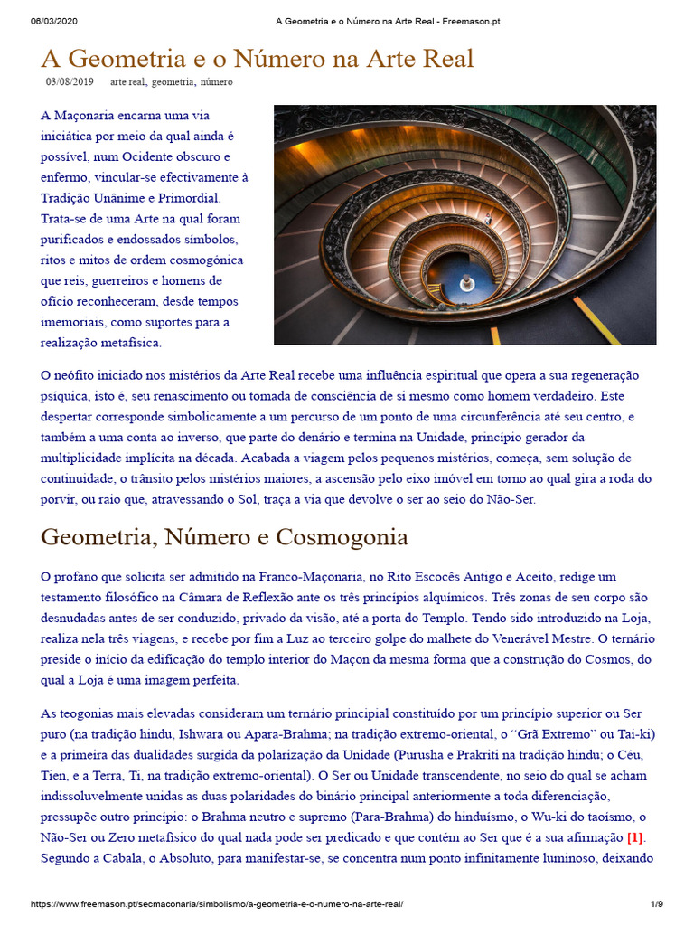Geometria e Número na Maçonaria | PDF | Círculo | Triângulo