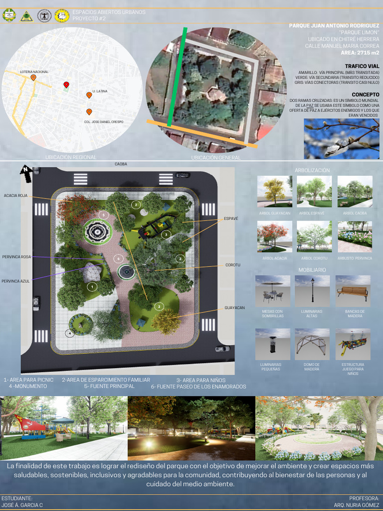 Planta Arquitectonica Diseño de Parque Vecinal | PDF