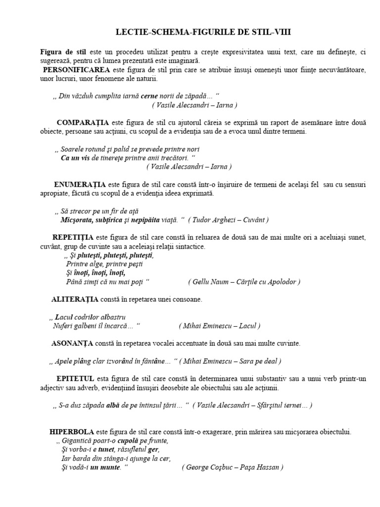 X. Lectieschemafiguri de Stilviii | PDF