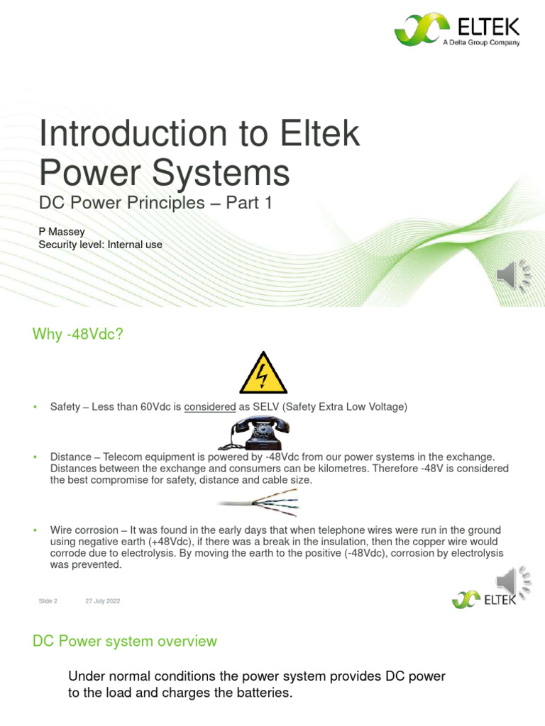 Part 1 - DC Power Principles Part 1 | PDF