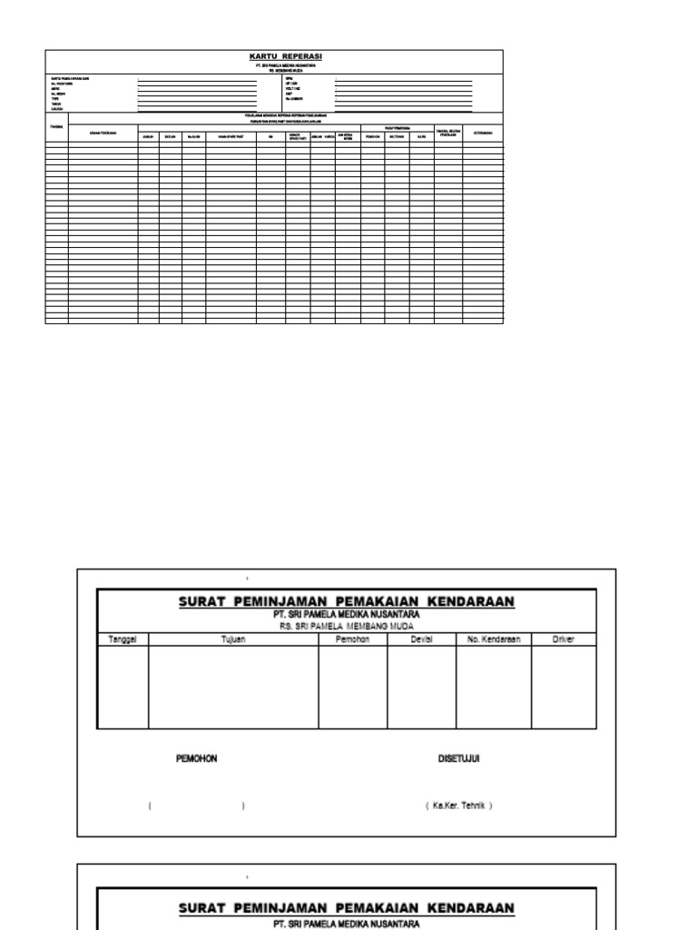 Form Riwayat Perbaikan Ruangan | PDF