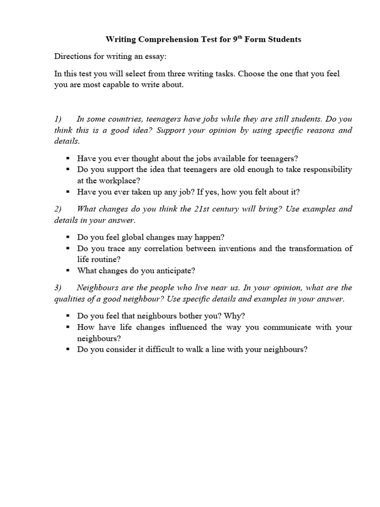 Year - 9 Writing 2022-2023 | PDF | Career & Growth