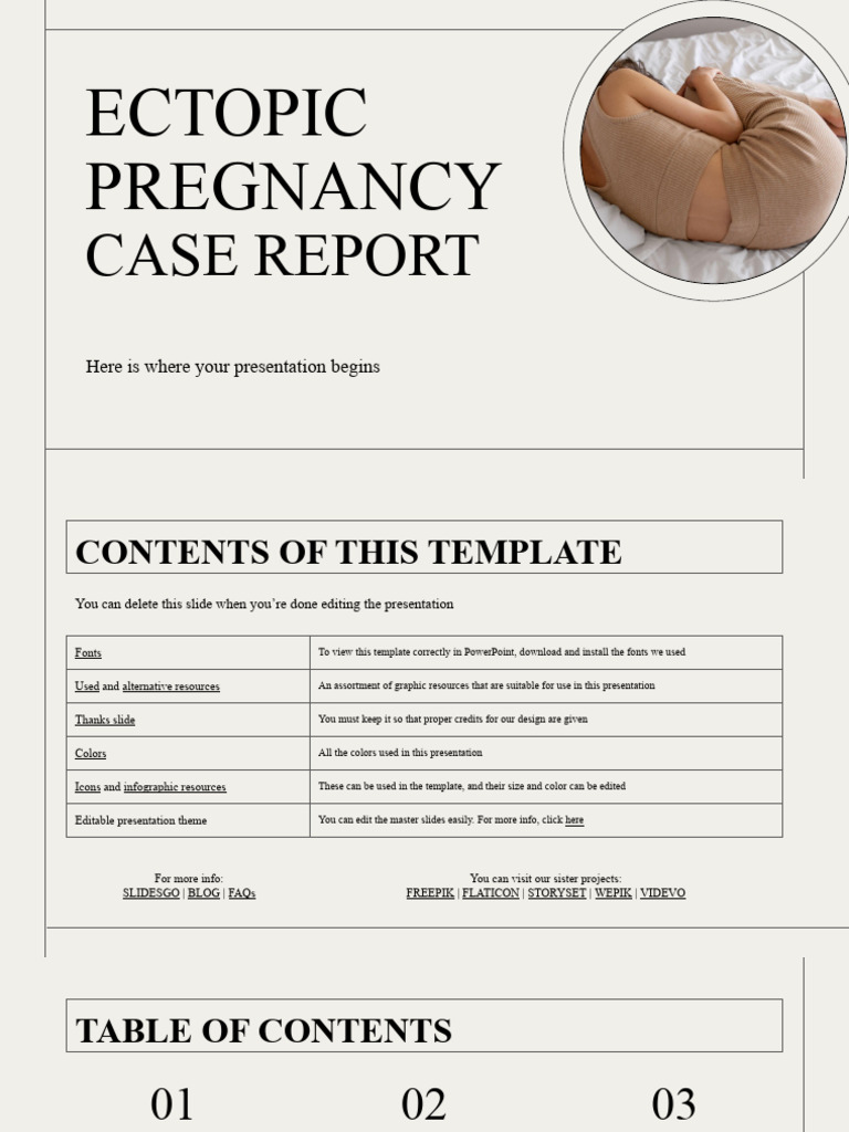 Ectopic Pregnancy Case Report by Slidesgo | PDF | Medical Diagnosis | Medical Specialties