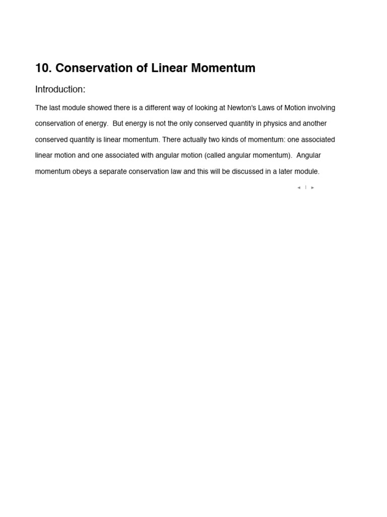 10 Linear Momentum Conservation | PDF | Momentum | Collision