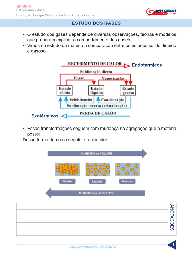 Aula 13 Estudo Dos Gases | PDF