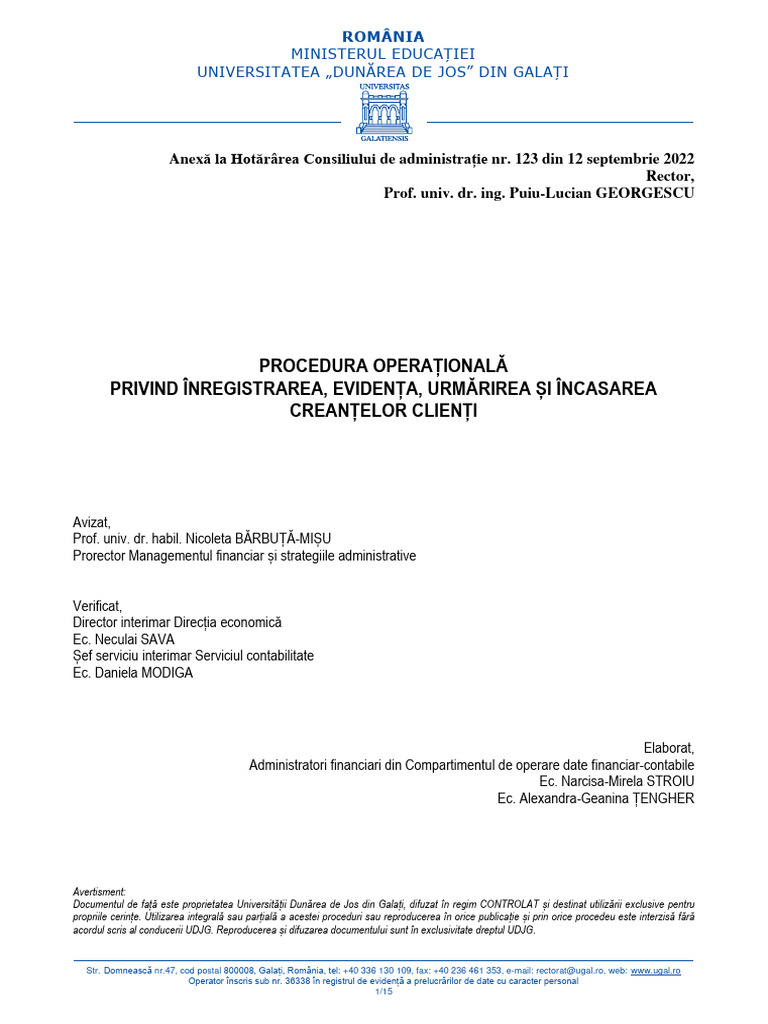 PO Urmarire Creante Clienti | PDF