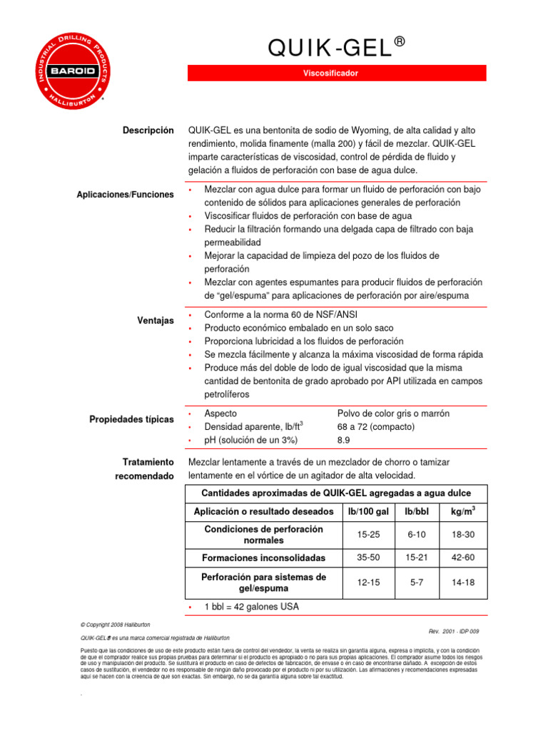 QUIK-GEL SP - Cleaned | PDF | Filtración | Agua