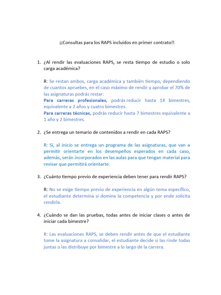 Preguntas de Evaluaciones RAPS | PDF