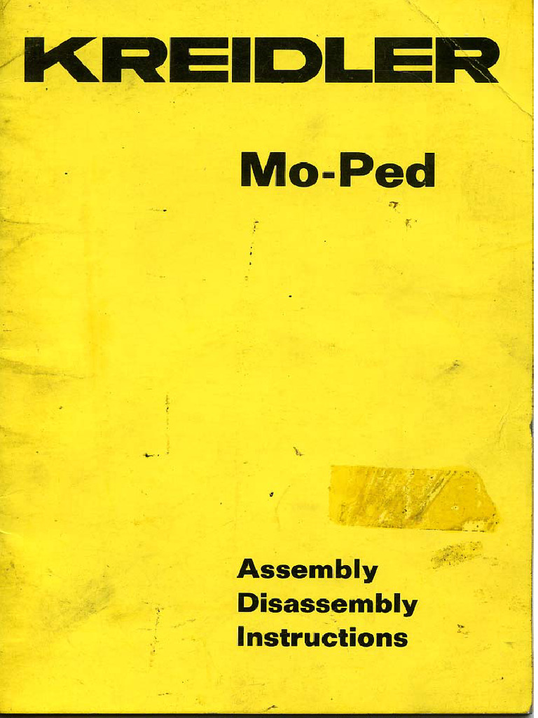 Kreidler Mo-Ped Assembly Disassembly Instructions | PDF