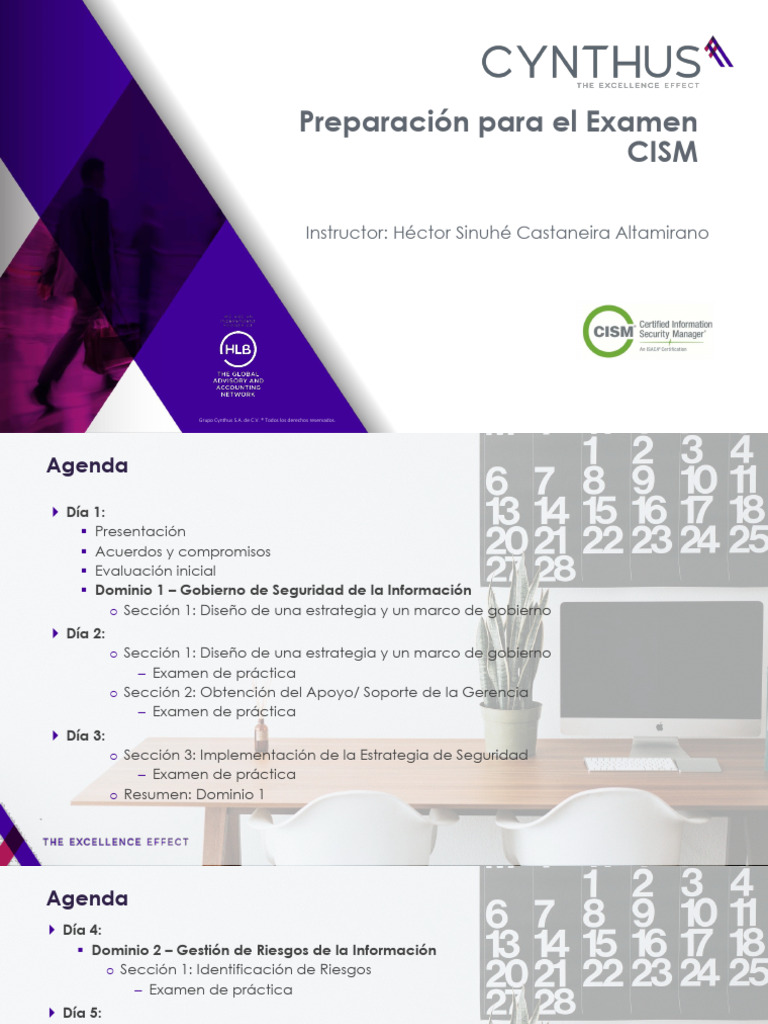 Participante - CISM - Dom1-SC | PDF | Seguridad de información | Valores