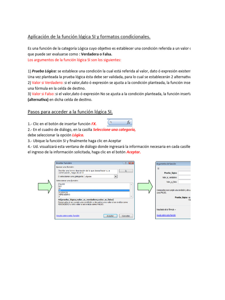 Sesión 12 Función Lógica Si | PDF