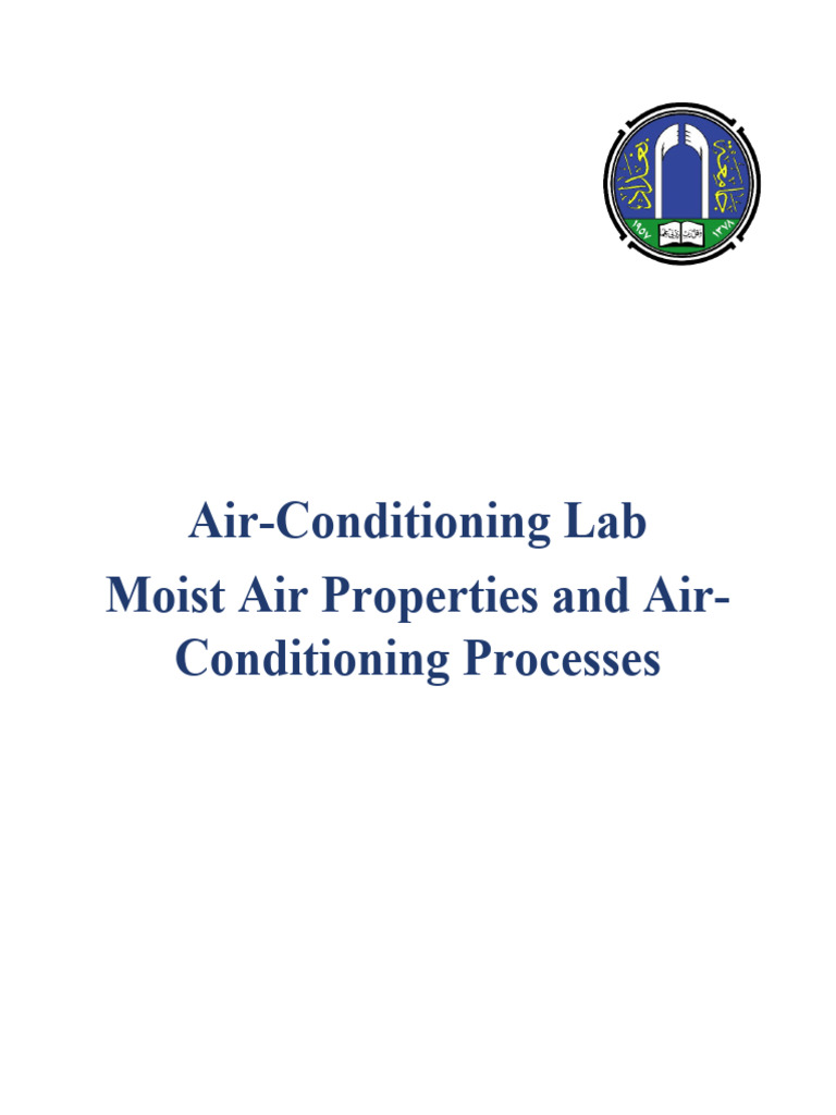 Moist Air Properties and Air-Conditionin Processes | PDF