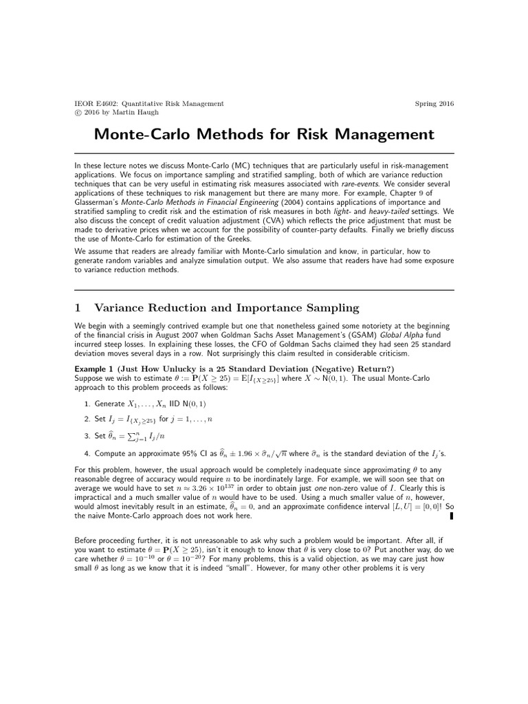 QRM:MC RiskManage | PDF