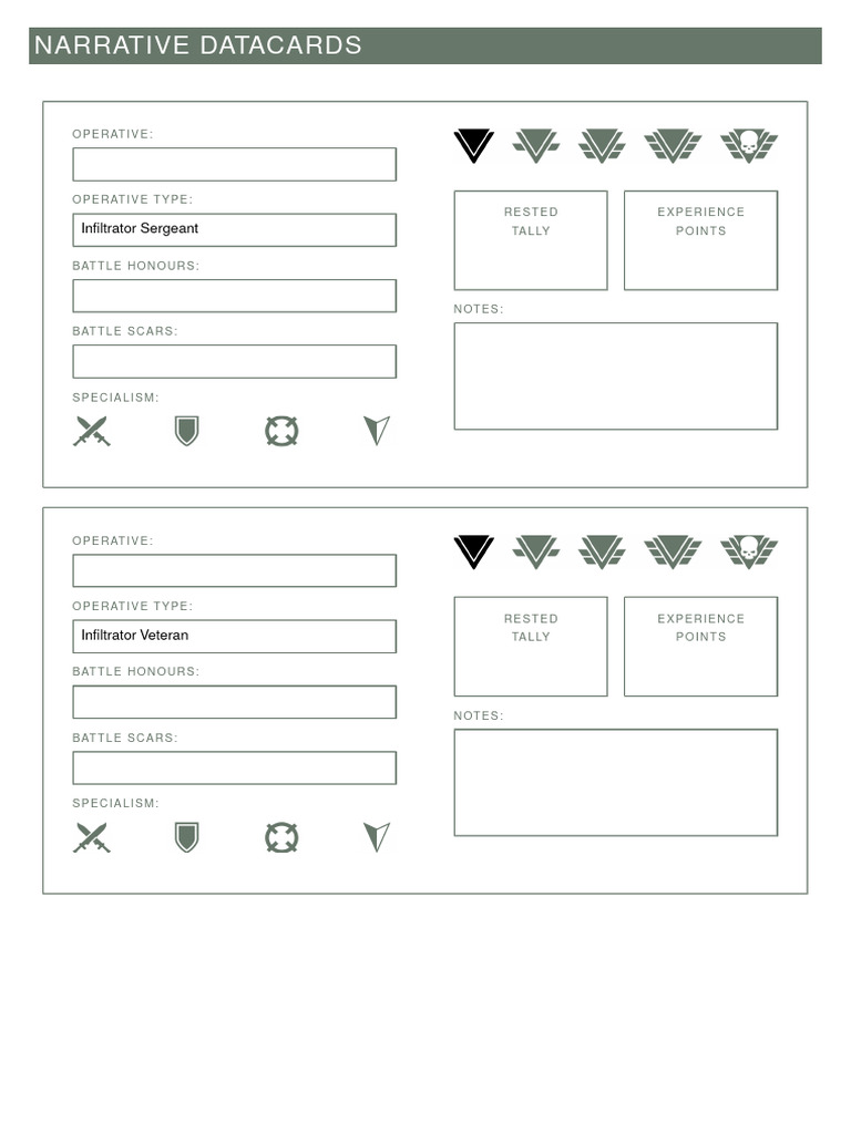 Kill Team Datacards | PDF