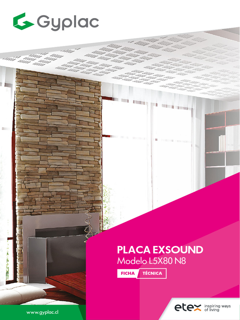 EXSOUND L5X80N8 Gyplac - Ficha Técnica | PDF | Materiales