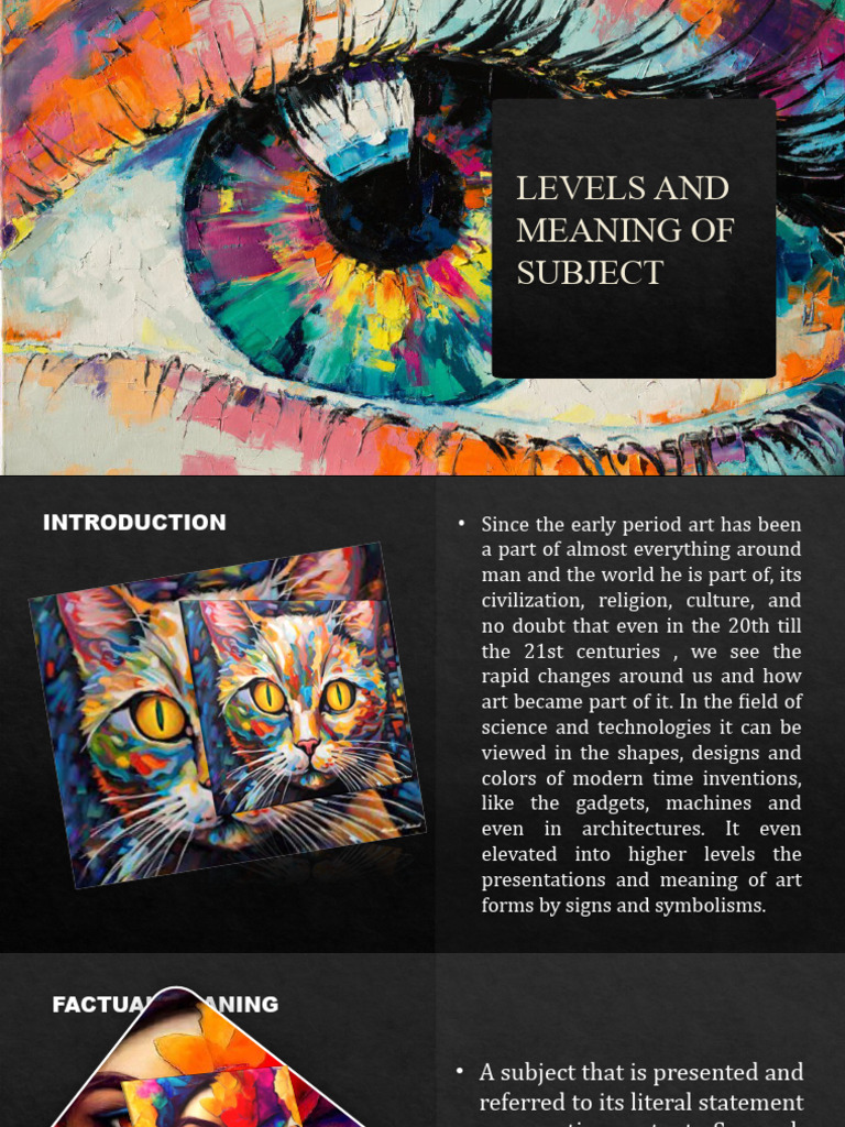 Levels and Meaning of Subject | PDF | Art