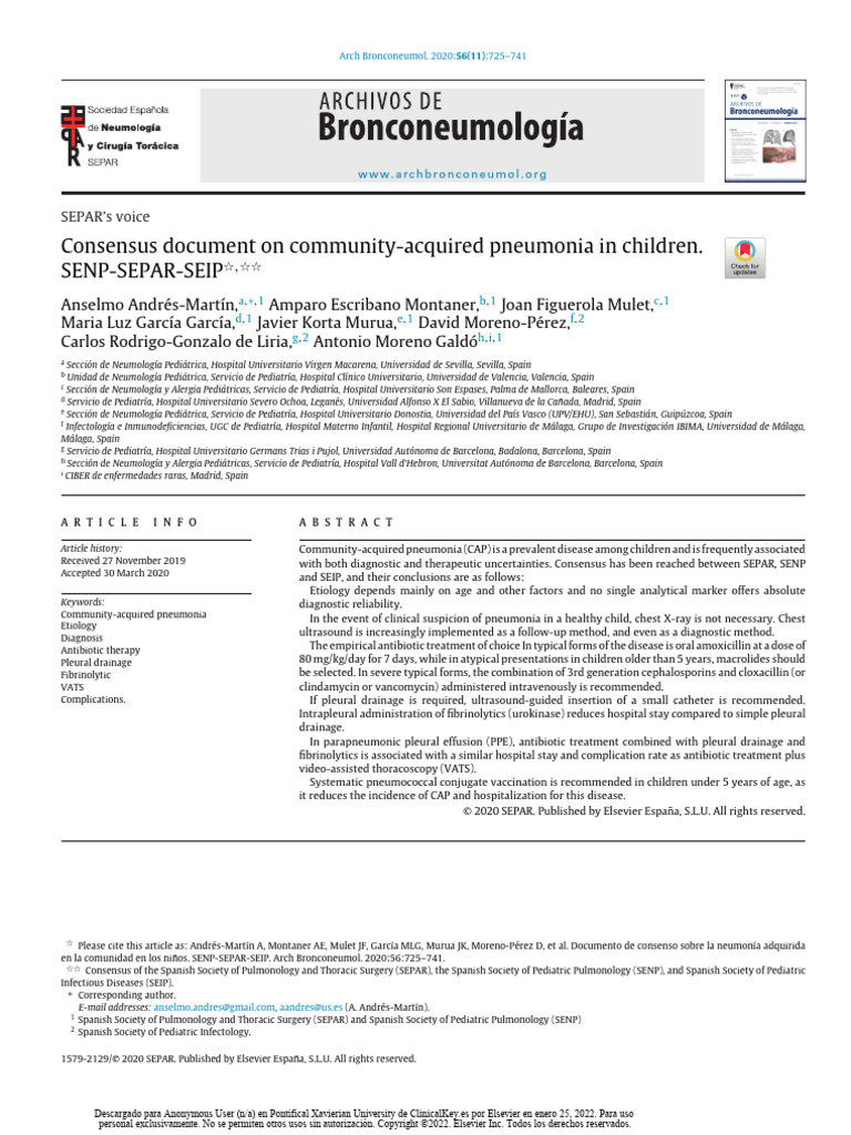 Archivos de Bronconeumologia 2020 | PDF