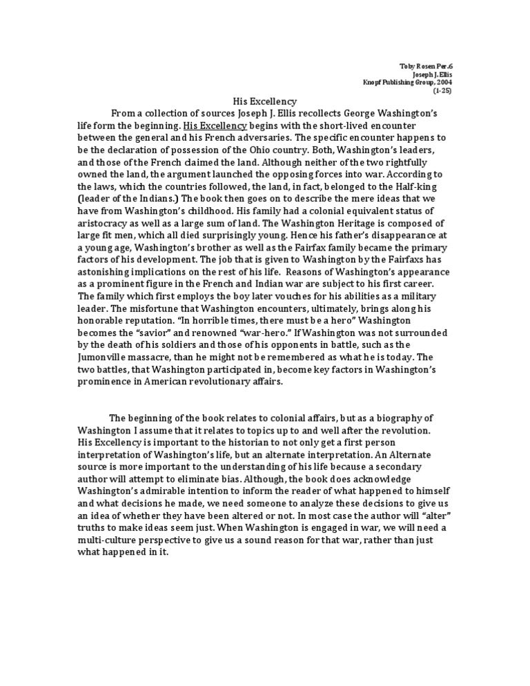 His Excellency | PDF | George Washington | Unrest