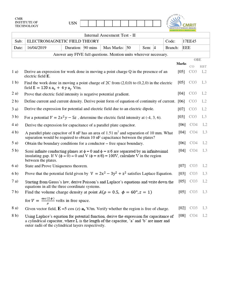 IAT II Question Paper With Solution | PDF | Capacitance | Capacitor IAT II Question Paper With Solution | PDF | Capacitance | Capacitor
