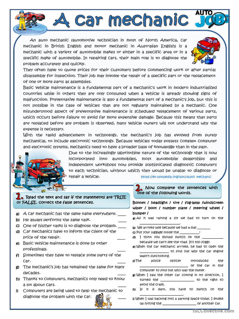 Car Mechanic | PDF | Technology & Engineering