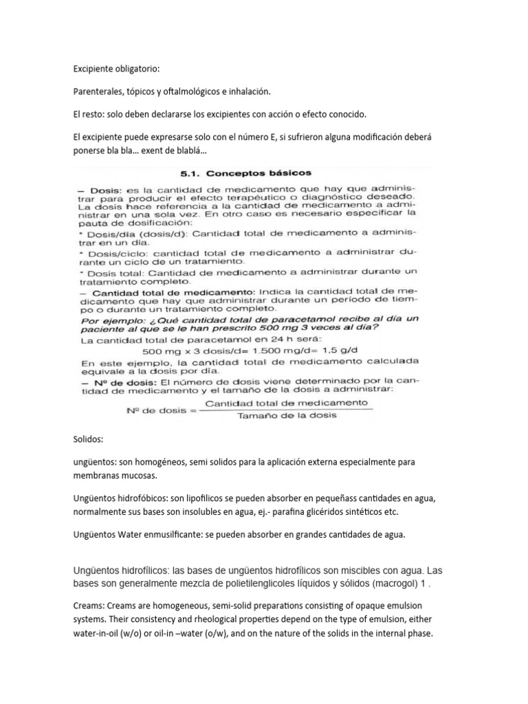 Excipiente Obligatorio | PDF | Gel | Topical Medication