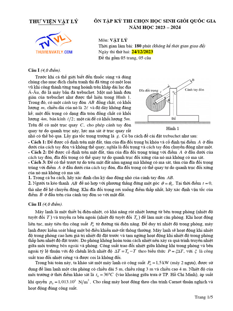 TVVL - Thi Thu HSGQG - Lan 1 - Ngay 2 - V2 | PDF