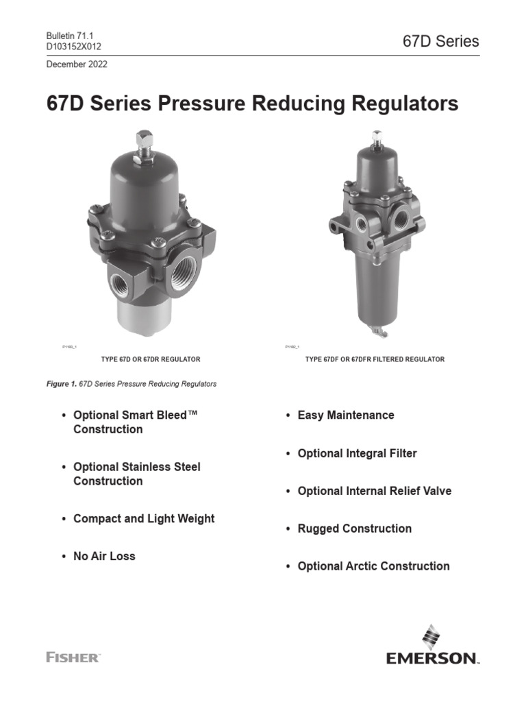 Data Sheets 67d Series Pressure Reducing Regulators Bulletin Fisher en ...