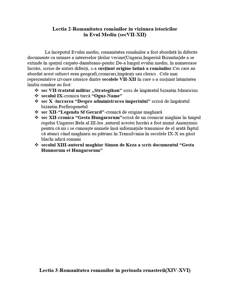Romanitatea Romanilor | PDF