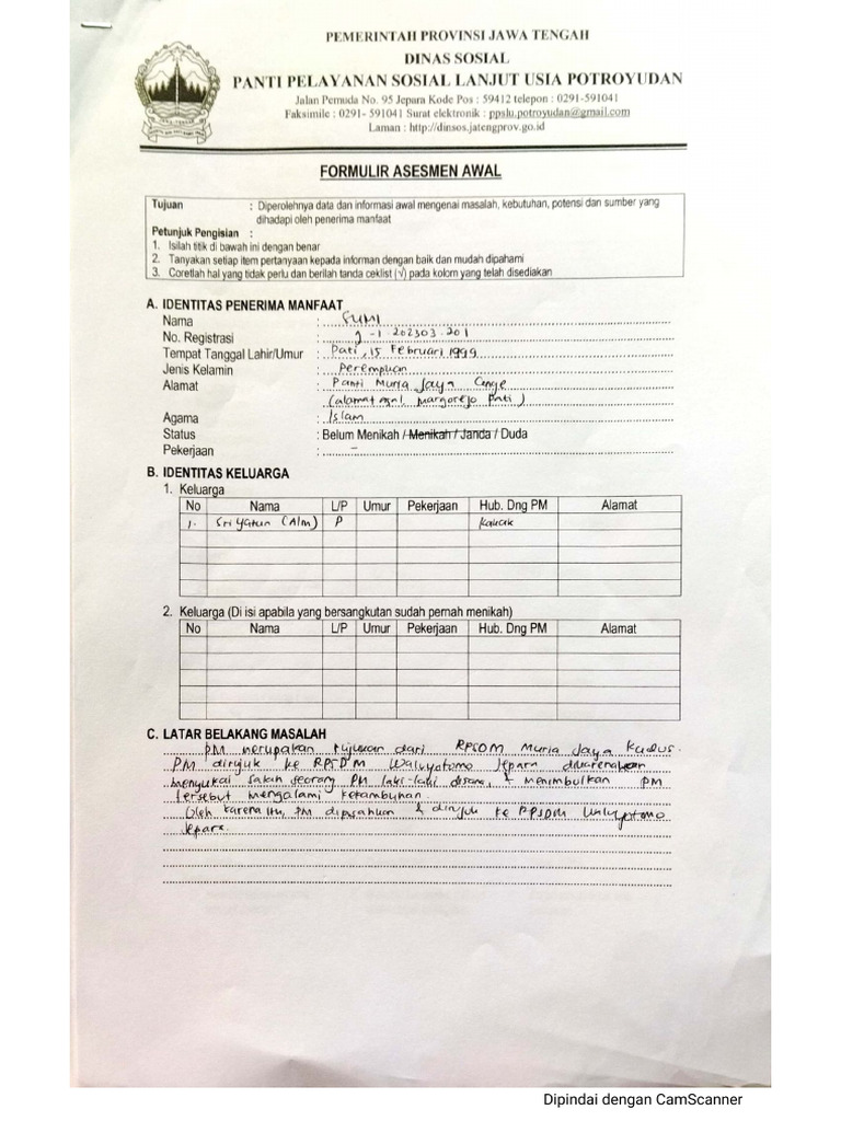 Asesmen Awal Sumi | PDF