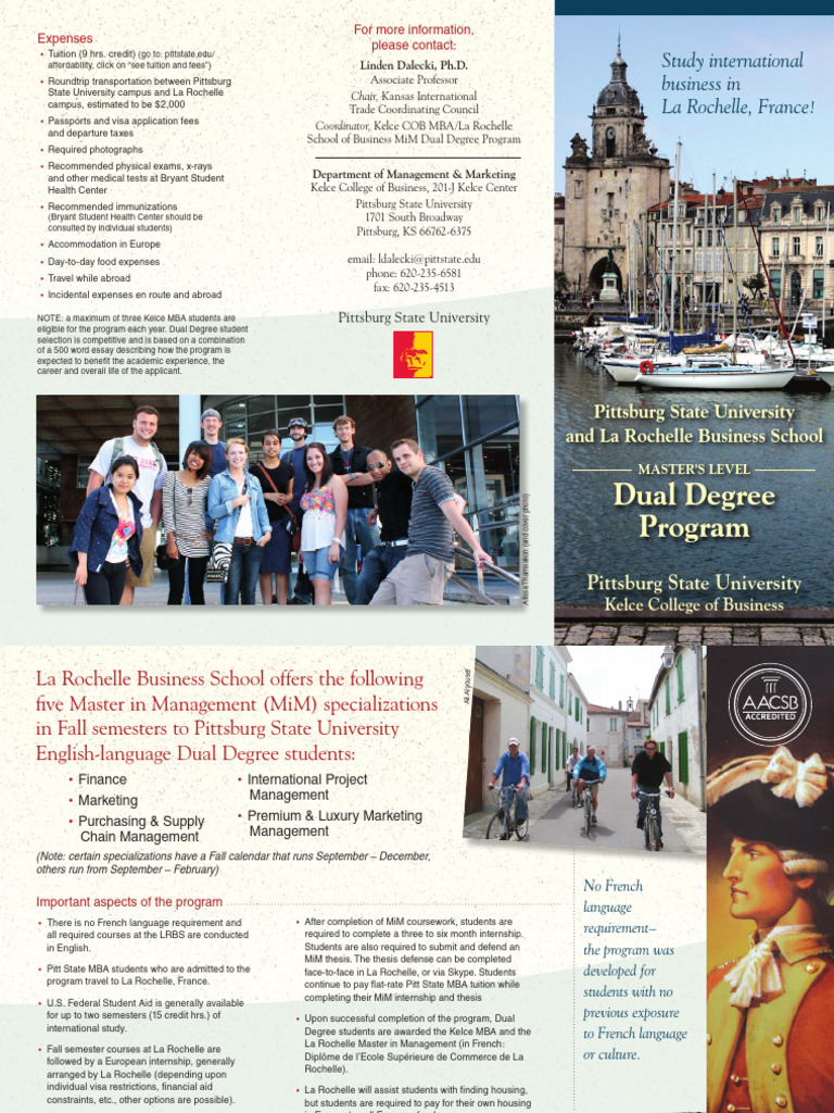 Dual Degree Brochure - La Rochelle - Spring 2017 | PDF