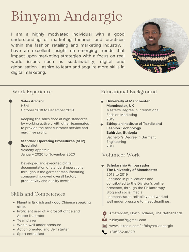Binyam Andargie CV | PDF Binyam Andargie CV | PDF