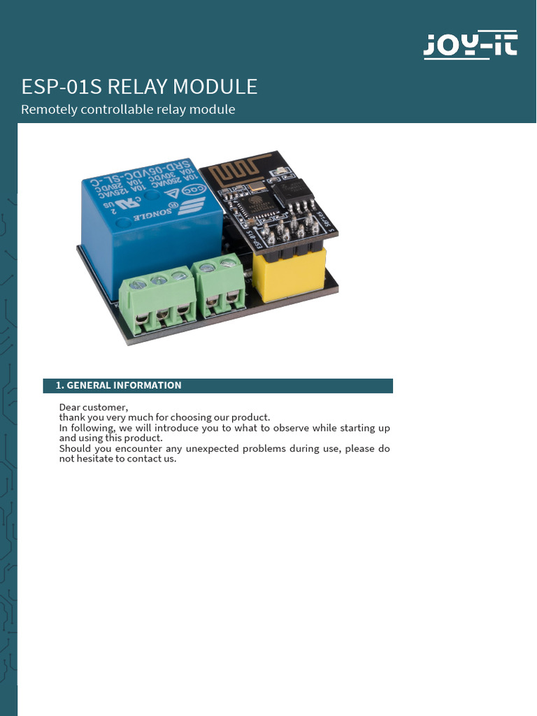 SBC-ESP01-RM_manual | PDF | Arduino | Wi Fi