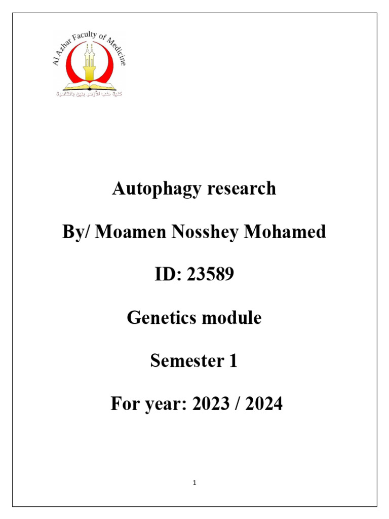 Autophagy Research1 | PDF