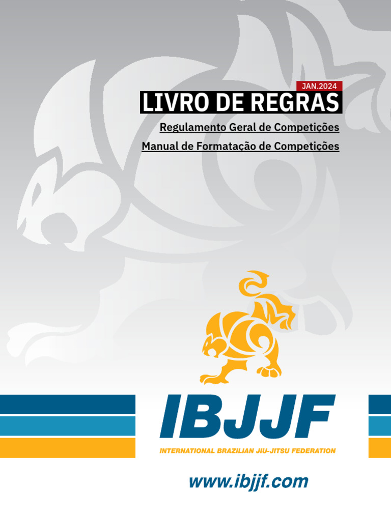 2024JAN IBJJF Regras PT | PDF | Jiu-jitsu brasileiro | Cor