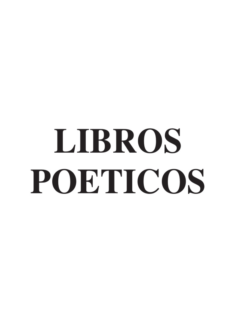 Libros Poeticos | PDF | Viejo Testamento | Salmos