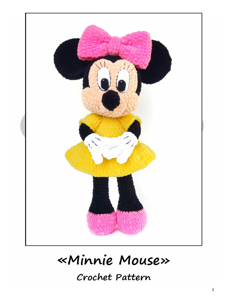 Free Minnie Mouse Doll Crochet Pattern Amigurumi Minnie Mouse Free