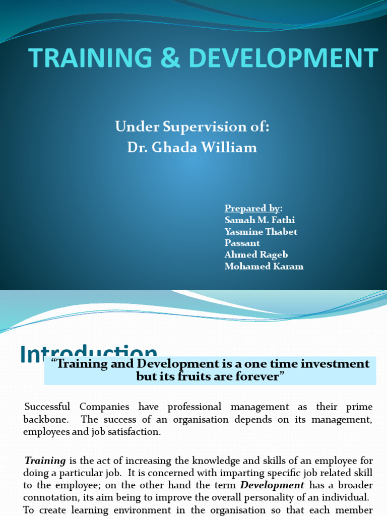 Training & Development Presentation | PDF