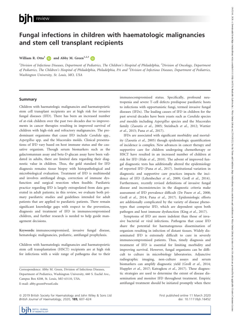 Bris JR Hematol 2020 | Download Free PDF | Hematopoietic Stem Cell ...