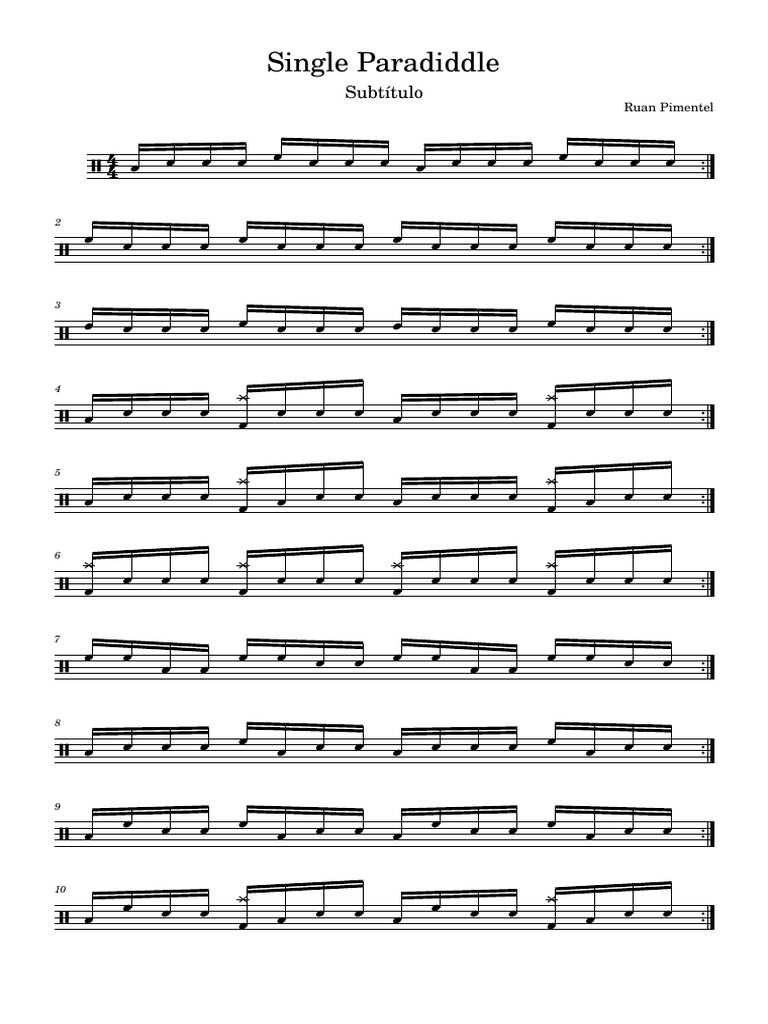 Single Paradiddle | PDF
