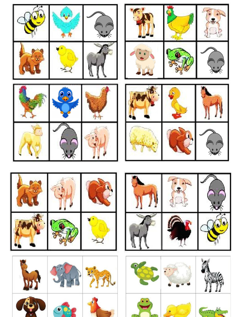 Bingo de Animales | PDF