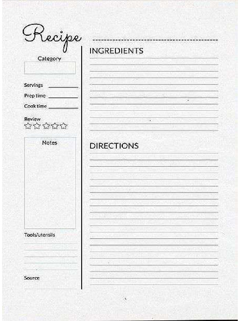 Recipe Book Samples | PDF