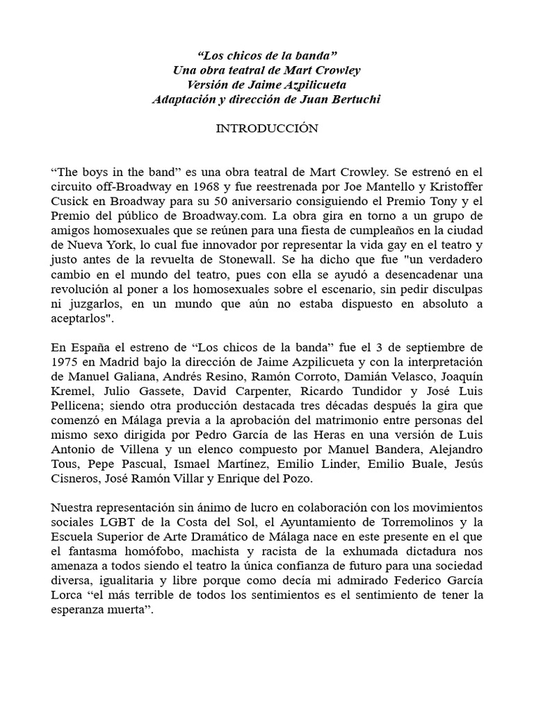 Los Chicos de La Banda 1-2 | PDF