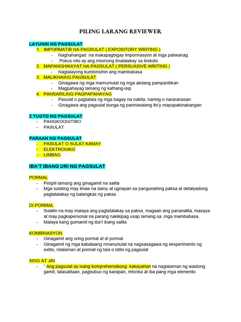 PILING-LARANG-REVIEWER | PDF