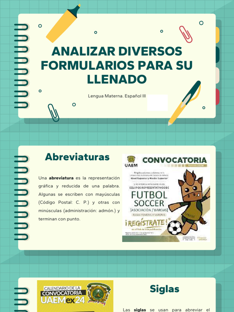 Español 3 - Tema 6 - Siglas, Abreviaturas y Acrónimos - Actividad 8 | PDF