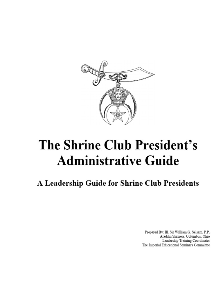 Shrine Club President's Leadership Guide | PDF