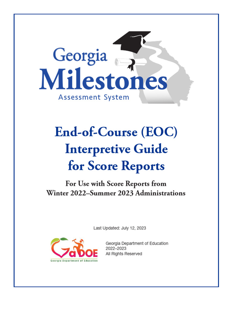EOC Score Interpretation Guide Winter2022-Summer2023 | PDF | Structural ...