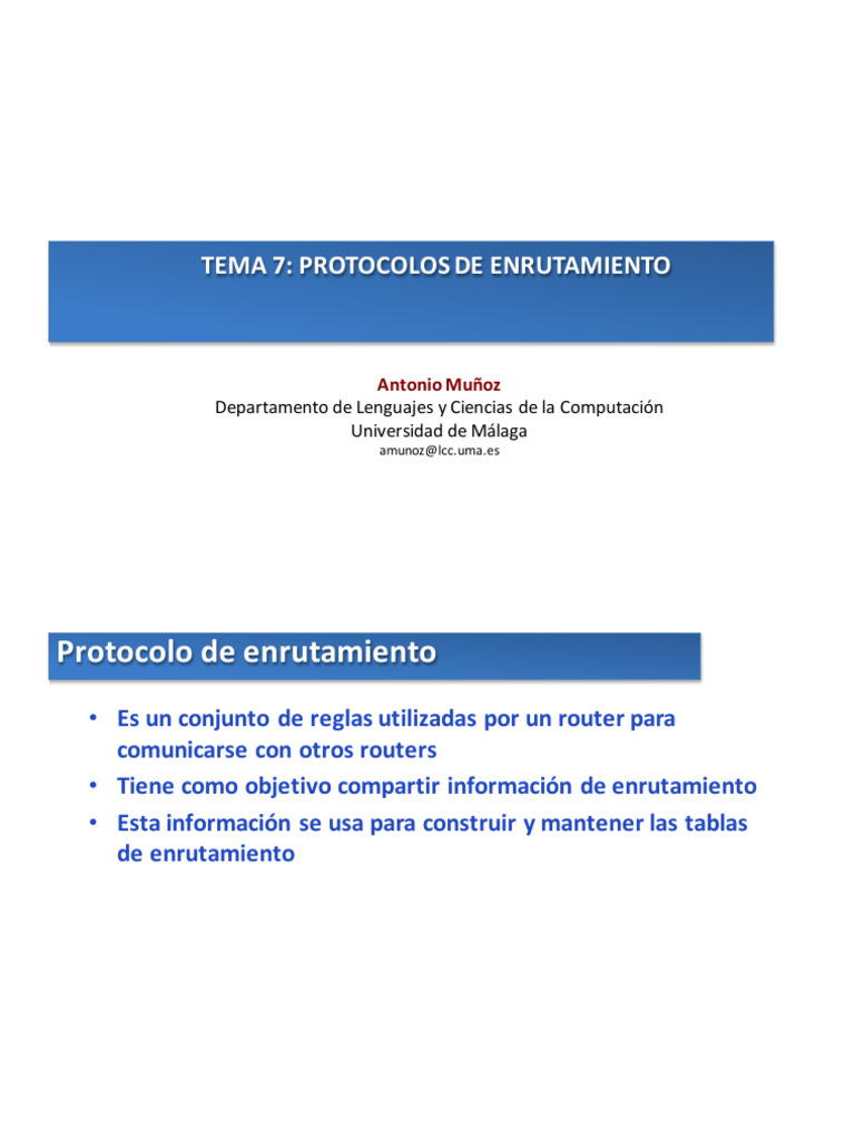 RIP y OSPF | PDF | Enrutador (Computación) | Protocolos de capa de red